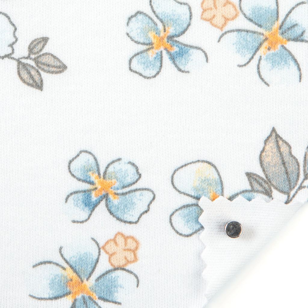Floral Stretch Combed Cotton Double Knit / Interlock A127411 – Yardblox ...