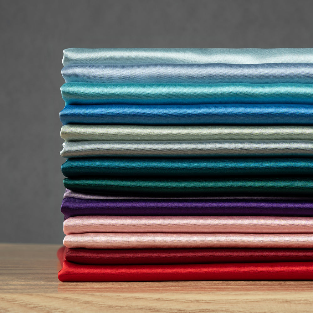 Yardblox Exclusive Luxury Silk Collection Solid Multi Color Non-Stretch ...